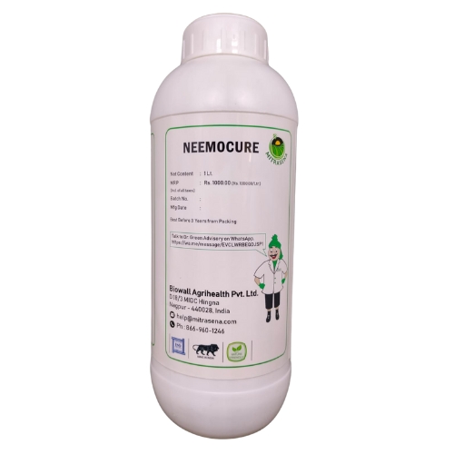 Neemocure 1 Ltr | Cold Pressed Neem Oil - Natural Solution for Pest Control